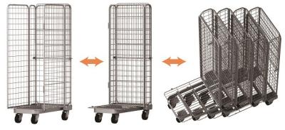 Cina La sicurezza completa ha galvanizzato il carrello sistemabile dei pallet della gabbia del rotolo in vendita