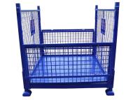 China Collapsible Pallet Mesh Cage Stackable Stillages Storage Container for sale