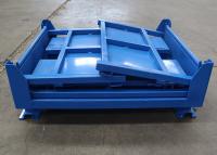 China Collapsible Metal Cage Pallet 4 Way Forklift Entry Stackable 4 High for sale