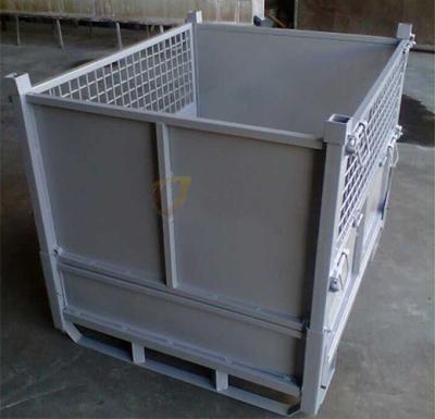 Cina Stoccaggio Mesh Collapsible Pallet Cage Stillage di Powdercoating resistente in vendita