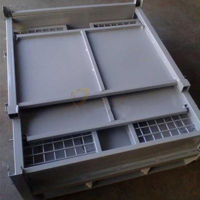 Cina Stoccaggio Mesh Collapsible Pallet Cage Stillage di Powdercoating resistente in vendita