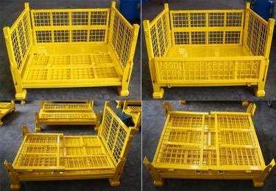 China Gaas Metalen kooien en pallets Containers Stapelbare stellage Te koop