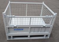 China Self Locking Wire Mesh Pallet Cage Storage Box 1200x1000x890mm 4 Way Forklift for sale