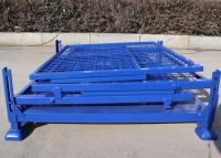 China Lockable Wire Mesh Pallet Cage 1500kg Capacity 4 Way Forklift Access for sale