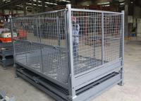 China Stackable Lifting Stillage Pallet Storage Cage Solid Steel Base 1500kg Capacity for sale