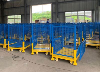 Cina Macchine per colata continua pieghevoli di Mesh Industrial Stillages Pallets With del metallo in vendita