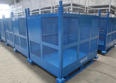 China De stapelbare Bak Mesh Pallet Cages Drop Front van de Vorkheftruckstellage Te koop
