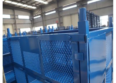 China De stapelbare Bak Mesh Pallet Cages Drop Front van de Vorkheftruckstellage Te koop