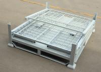 China Stackable Wire Mesh Pallet Cage 1000kg Capacity Collapsible Steel Stillage for Logistics for sale