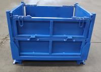 China Collapsible Metal Cage Pallet 4 Way Forklift Entry Stackable 4 High for sale