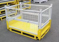 China Lockable Wire Mesh Pallet Cage Container Stillage 1200x1000 4 Way Forklift for sale