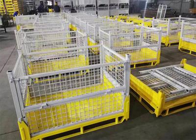 中国 ロックできる金網パレットおりの容器の低い台1200x1000 販売のため