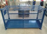 China Lockable Pallet Cage Extended Stillage Full Wire Mesh 3000Kg Capacity Stackable for sale