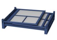 China Collapsible Plastic Pallet Box Stackable Stillage With PP Linings for sale