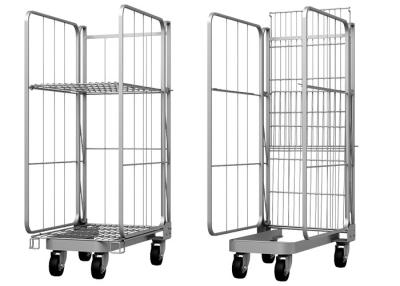 Cina Rivestimento della polvere di Mesh Roll Cage Pallets Trolley 500kg del cavo per il supermercato in vendita