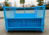China Stackable Collapsible Pallet Cage 1500kg Load 1000x800mm Foldable Stillage Bin for sale