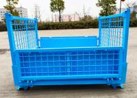 China Stackable Collapsible Pallet Cage 1500kg Load 1000x800mm Foldable Stillage Bin for sale