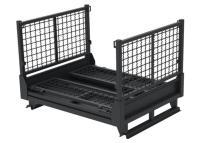 China Lockable Pallet Storage Cage Woven Wire Mesh Inter Stackable for sale