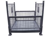 China Stackable Galvanized Stillage Pallet Cage 1200x1000mm 4 Way Forklift Access for Automotive Storage for sale