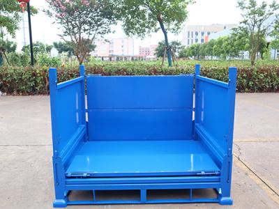 Cina Lockable Pallet Storage Cage Industrial Wire Baskets Wire Mesh Containers in vendita