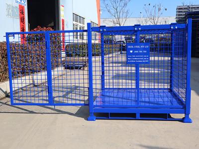 Cina 500 - 1000kg Heavy Duty Wire Mesh Pallet Cage For Warehouse Storage in vendita