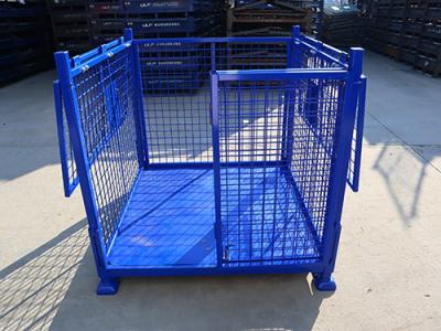 Cina 500 - 1000kg Heavy Duty Wire Mesh Pallet Cage For Warehouse Storage in vendita