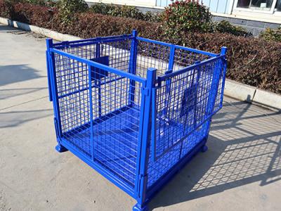Cina 500 - 1000kg Heavy Duty Wire Mesh Pallet Cage For Warehouse Storage in vendita