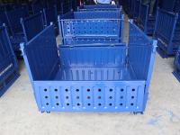 China Customizable Steel Pallet Cage Stackable Storage Bin 500kg-2000kg Load Capacity for sale