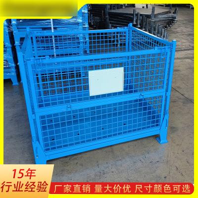 Cina 1000Kg White Metal Pallet Cage Warehouse Stillages Trolley With Wheels in vendita