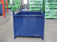 China Stackable Metal Pallet Cage 1000-2000kg Capacity Foldable Steel Storage Solution for sale