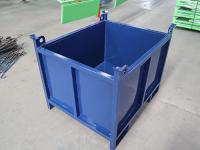 China Stackable Metal Pallet Cage 1000-2000kg Capacity Foldable Steel Storage Solution for sale