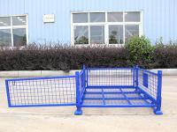 China Customized Steel Collapsible Pallet Cage 1000-2000kg Load Capacity Padlock Locking for sale