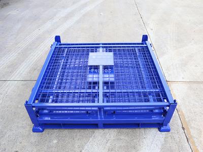 Cina Move Collapsible Pallet Cage With Powder Coating And Galvanized Mesh Size 50mm X 50mm in vendita