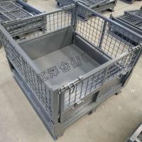 China Collapsible Pallet Cage 50mm x 50mm Mesh Stackable Steel 500kg-2000kg Load Capacity for sale
