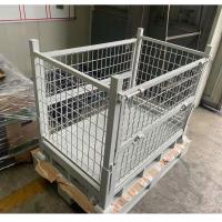 China Foldable Steel Collapsible Pallet Cage 500kg-2000kg Load Capacity 50mm Mesh for sale