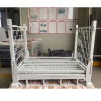 China Foldable Steel Collapsible Pallet Cage 500kg-2000kg Load Capacity 50mm Mesh for sale