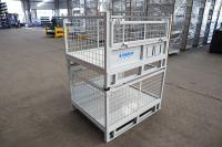 China Galvanized Wire Mesh Pallet Cage 500-1000kg Capacity 2-4 Layers for Warehouse Storage for sale