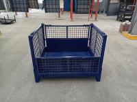 China Wire Mesh Pallet Cage 500-1000kg Capacity Foldable Stackable Warehouse Storage for sale