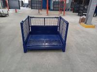 China Wire Mesh Pallet Cage 500-1000kg Capacity Foldable Stackable Warehouse Storage for sale
