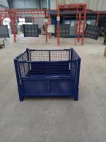 China Wire Mesh Pallet Cage 500-1000kg Capacity Foldable Stackable Warehouse Storage for sale