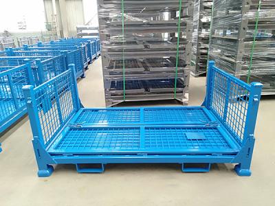 Cina Cage in acciaio galvanizzato rivestito in polvere Capacità di carico Cage a pallet pieghevole Certificato ISO in vendita