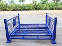 China Collapsible Pallet Cage 1000-2000kg Load Bearing Padlock Locking System Foldable Stackable Stillage for sale