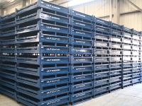 China Collapsible Pallet Cage Steel Construction 500kg-2000kg Load Bearing 50mm Mesh for sale