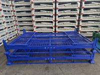 China Collapsible Pallet Cage Steel Construction 500kg-2000kg Load Bearing 50mm Mesh for sale