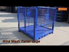 Detachable Gates Wire Mesh Pallet Cage Full Security Lockable For Turnover