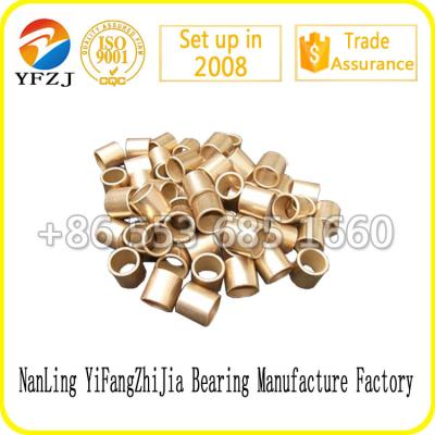China Oilless bearing gold supplier slide bush factory direct  oil bearing bush,sintered copper sleeve for sale