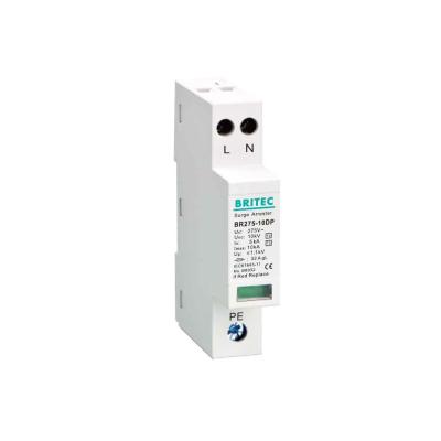 China BR275-20DP 2P 20kA Surge Protective Device Type 3 Lightning Arrester Spd Single  phase 2 Pole for sale