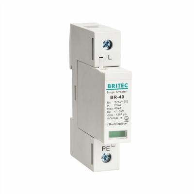 中国 BR-20 4Pのクラス2のサージの回線保護装置の避雷器3段階の雷保護装置1.3kV 販売のため