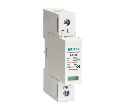 China BR-60 3P+1 T2 Type 2 Surge Arrester Lightning Thunder Protector Spd surge Device for sale