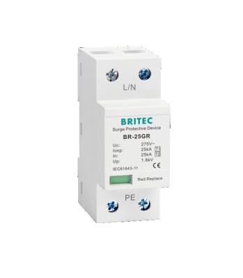 China BR-25GR 3+1 25kA Type 1 Surge Protection Device surge Arrester Spd  Lightning arrester tuv ac surge spark aresster for sale